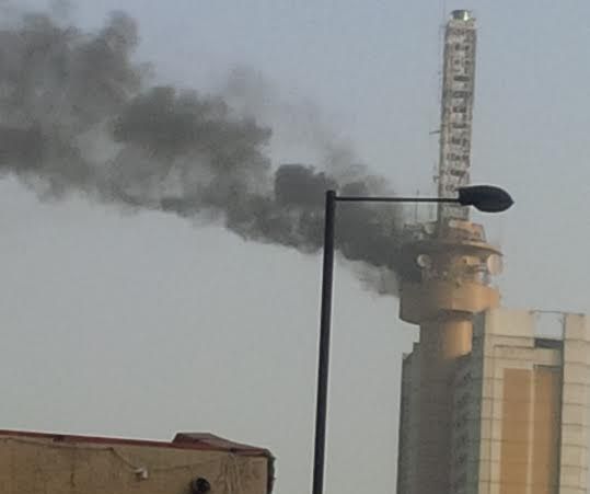 NITEL building in Lagos on fire (Pics) - Ọmọ Oòduà