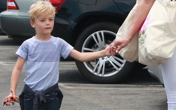 Paula Patton pictured out with her son...he looks more white than ...