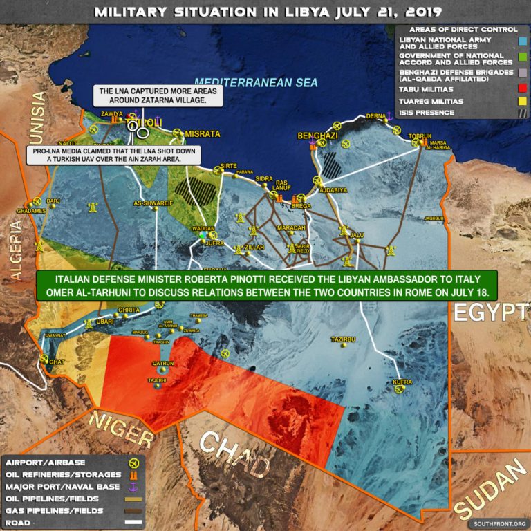 Military Situation In Libya On July 21, 2019 (Map Update) - Ọmọ Oòduà