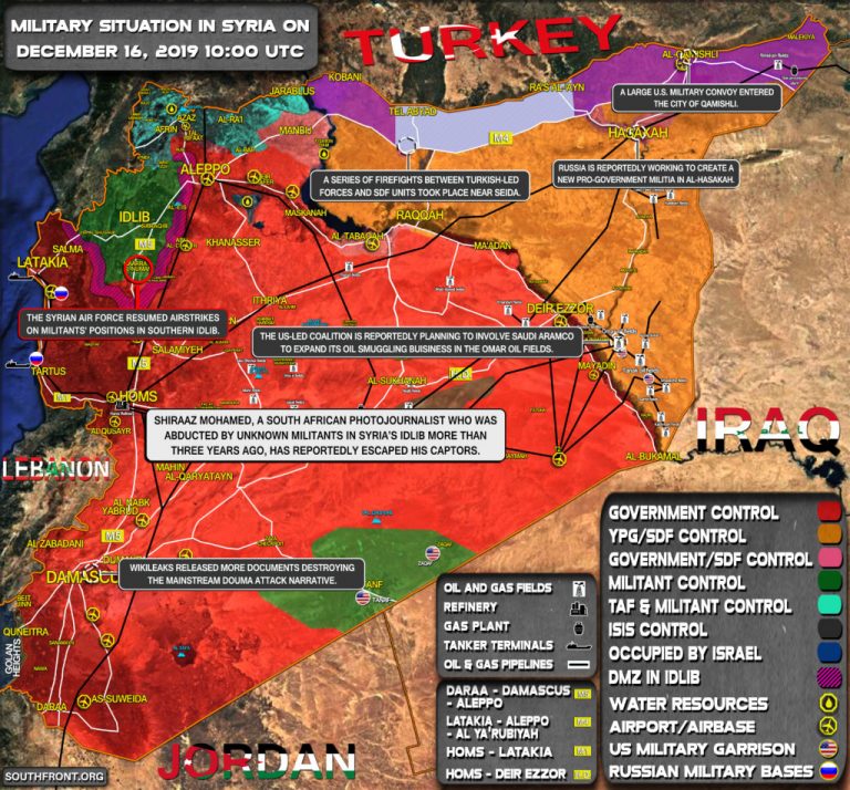 Military Situation In Syria On December 16, 2019 (Map Update) - Ọmọ Oòduà